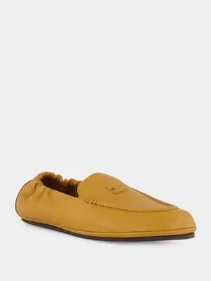Celine Triomphe Leather Loafers - Yellow