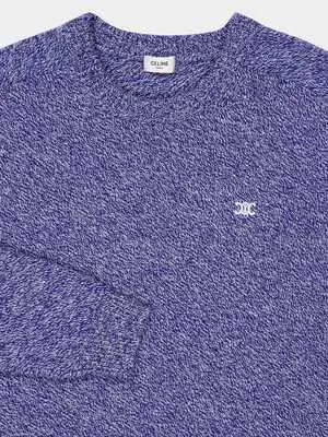 Celine Cashmere Triomphe Boxy Crewneck Sweater