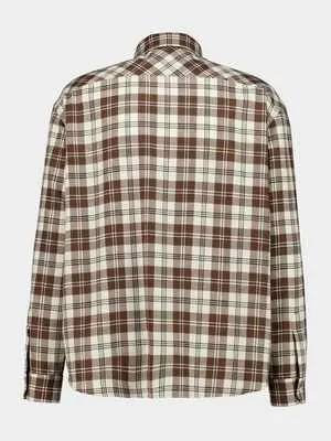 Celine Shirt Relaxed Fit L/s Button Up Checked Wool