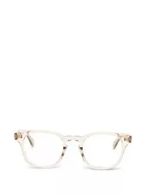 Garrett Leight Ace Ii Square Frame Glasses - Neutrals