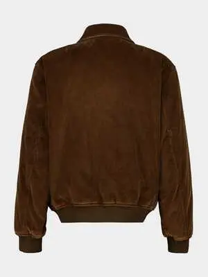 Celine Zipped Corduroy Bomber Jacket