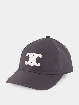 Celine Baseball Cap Triomphe Cotton - Grey