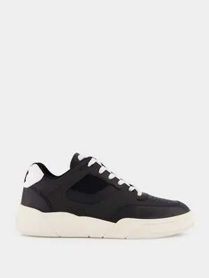Celine Celine CT-09 Leather Lace-Up Sneakers Black