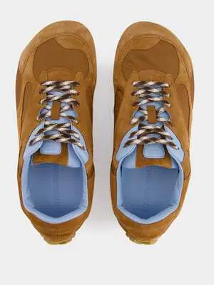 Bottega Veneta Orbit Flash Suede And Nylon Sneakers - Brown