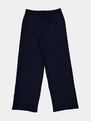 Dior Cotton Wide-leg Trousers With Monogram Detail