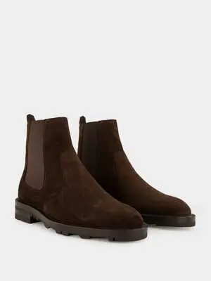 Dior Regency Chelsea Boots In Suede