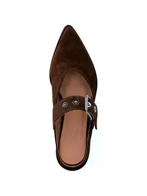 Marc O'polo Buckle-strap Suede Slippers