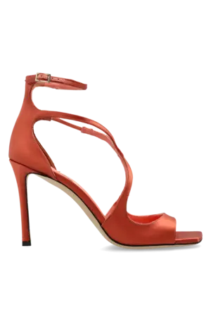 JIMMY CHOO Jimmy Choo Azia 95 Strappy Stiletto Sandals Orange