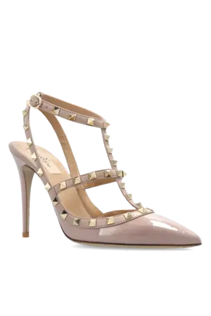 Valentino Garavani Leather Heeled Sandals With Studs