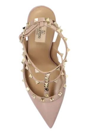 Valentino Garavani Leather Heeled Sandals With Studs