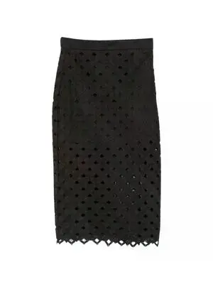 Max Mara Scalloped Midi Skirt - Black