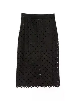 Max Mara Scalloped Midi Skirt - Black