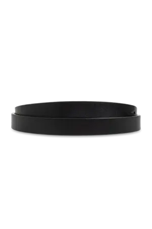 Max Mara Aziata" Leather Belt With Gold-tone "m" Buckle