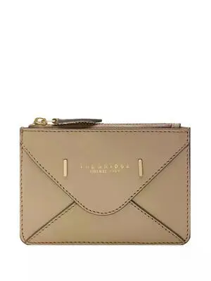 THE BRIDGE Envelope-style Leather Card Holder - Neutrals