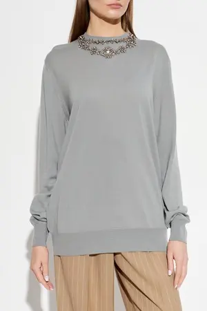 Valentino Garavani Sweater With Crystal Embellishments