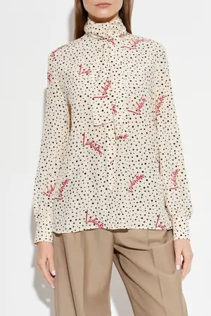 Valentino Garavani Silk Blouse With Decorative Tie
