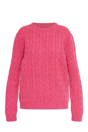 Valentino Garavani Wool Sweater With Decorative Knit - Pink