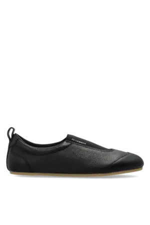 JIL SANDER Leather Slip-on Sneakers - Black