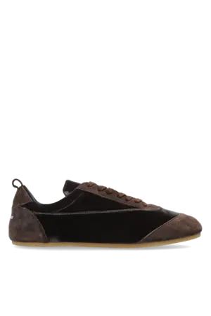 JIL SANDER Etage' Velvet And Suede Sneakers - Brown