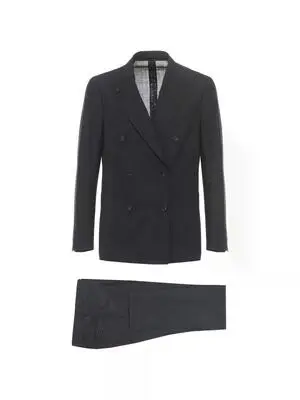 LARDINI Pinstripe Double-breasted Suit