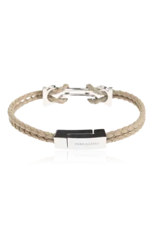 FERRAGAMO Braided Leather Bracelet