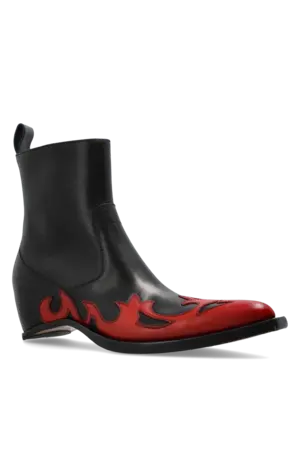 MAISON MARGIELA Leather Wedge Ankle Boots