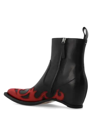 MAISON MARGIELA Leather Wedge Ankle Boots
