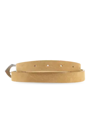 IRO PARIS Skinny Leather Belt With Silver-tone Buckle