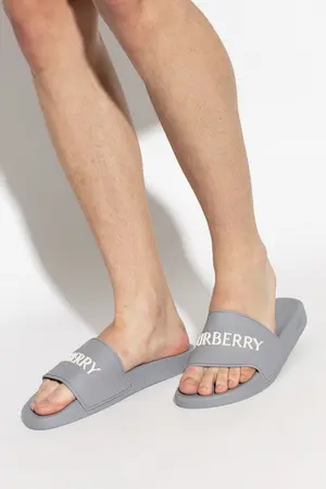 Burberry Furley Slides With Embossed Logo
