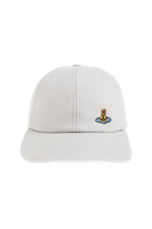 VIVIENNE WESTWOOD Baseball Cap With Embroidered Logo - Grey