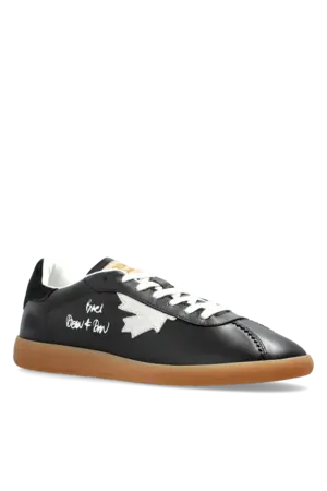 Dsquared2 Low-top Leather Sneakers With Graphic Detail