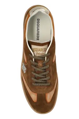 Dsquared2 Low-top Sneakers With Suede And Leather Detailing - Brown