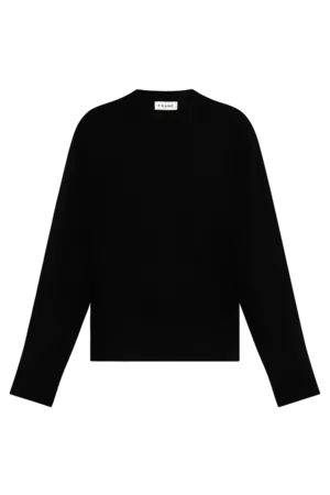 FRAME Cashmere Crew Neck Sweater - Black