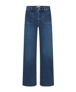 FRAME High-rise Wide-leg Jeans - Blue