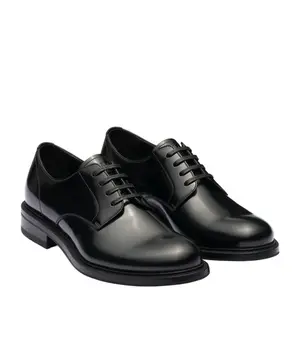 Prada Brushed Leather Lace-up Shoes