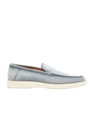 Santoni Almond-toe Slip-on Loafers - Gray