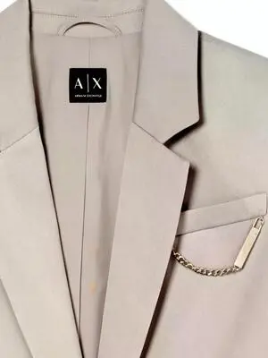 Armani Exchange Single-breasted Blazer With Chain Detail