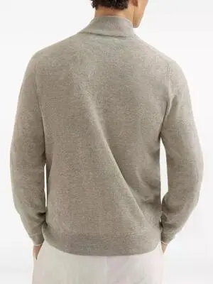 Brunello Cucinelli Two-way Zip Cardigan - Grey