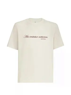 Brunello Cucinelli Phrase-embroidery Crew-neck T-shirt