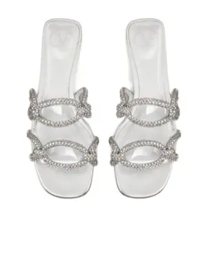 Valentino Garavani Chain Embellished Slip-on Sandals