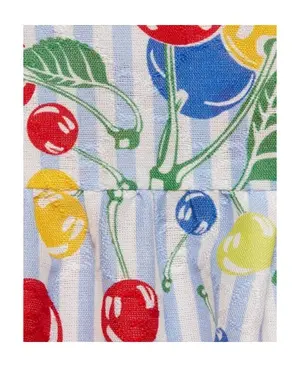 Gucci Cherries Striped Print Shorts