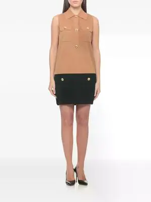 Elisabetta Franchi Two-tone Button-up Mini Dress