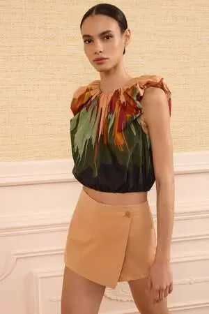 Ulla Johnson Beau Cotton Twill Wrap Skirt Shorts