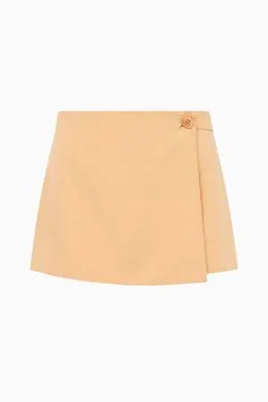 Ulla Johnson Beau Cotton Twill Wrap Skirt Shorts