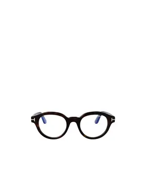 TOM FORD Round Frame Eyeglasses - Dark Havana