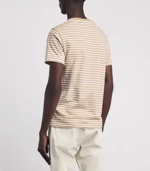 Polo Ralph Lauren Cotton Stripe Polo Pony Slim T-shirt - Beige
