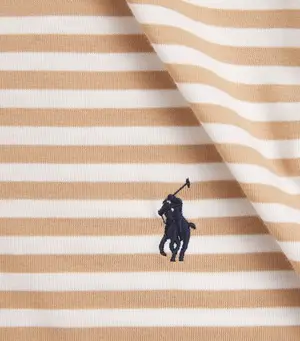 Polo Ralph Lauren Cotton Stripe Polo Pony Slim T-shirt - Beige