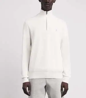 Polo Ralph Lauren Cotton Mesh Quarter-zip Sweatshirt - White