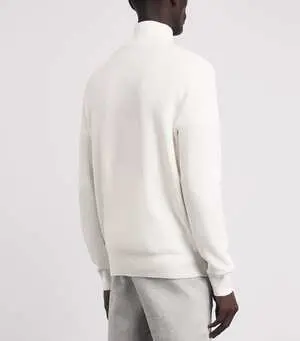 Polo Ralph Lauren Cotton Mesh Quarter-zip Sweatshirt - White