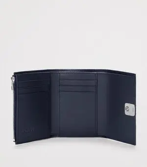 Loewe Small Leather Anagram Wallet - Navy